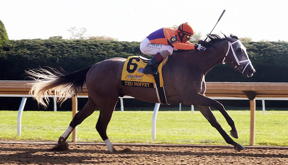 Ted Noffey Remains Undefeated with Grade 1 Claiborne Breeders’ Futurity ...